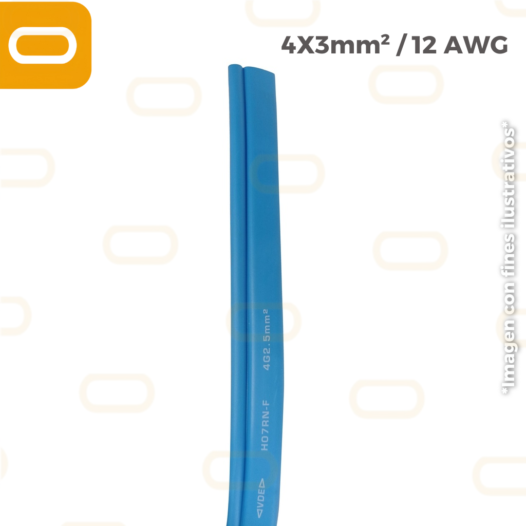 Metro de Cable Sumergible 4X3mm² / 12 AWG | Solar Guatemala